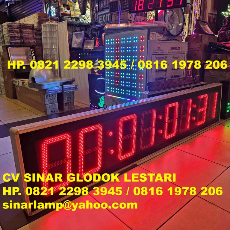 Lampu Display Three In One 8 Digit 10inch Jam Stopwatch dan Countdown ...